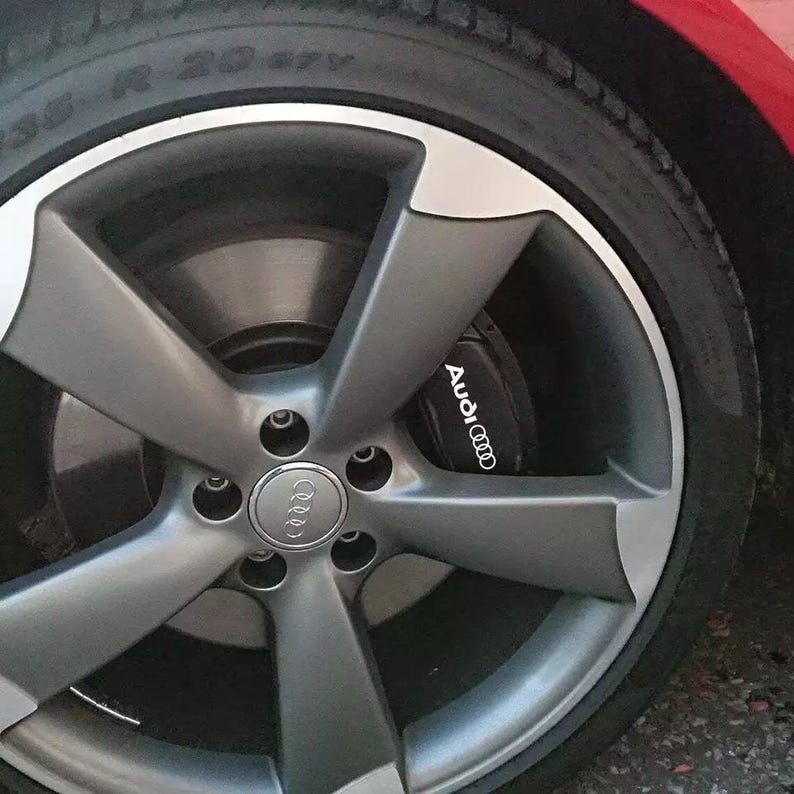 8x Audi W/ Rings Brake Caliper Stickers, Audi Decals, Brake Caliper ...