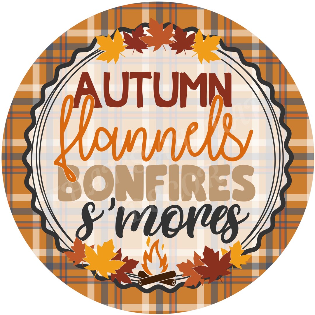 Fall Wreath Sign, Wreath Attachment, Fall Sign, Round Metal Sign ...
