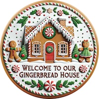 Gingerbread Merry Christmas Sign: Holiday Wreath Attachment, 12" MDF - Etsy