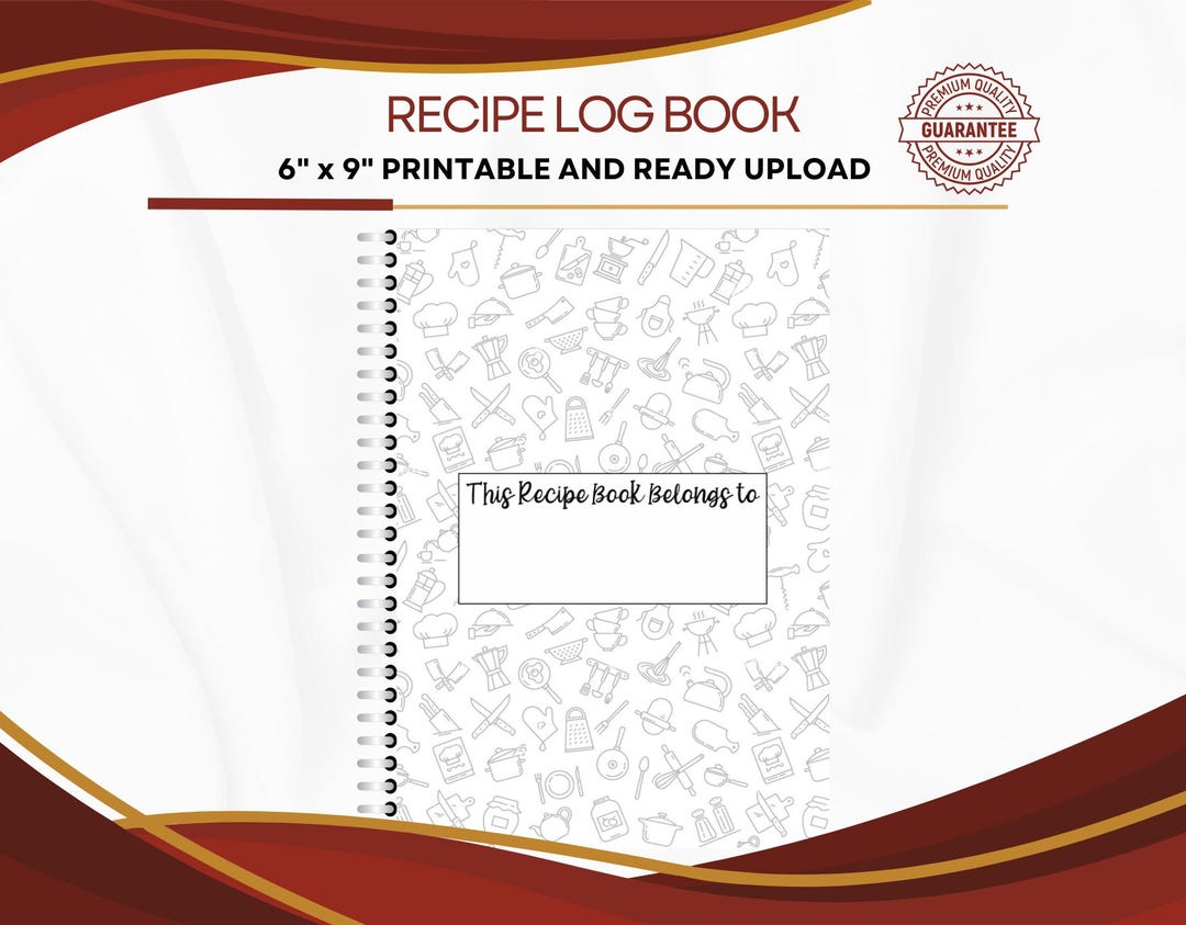 Recipe Log Book - Etsy