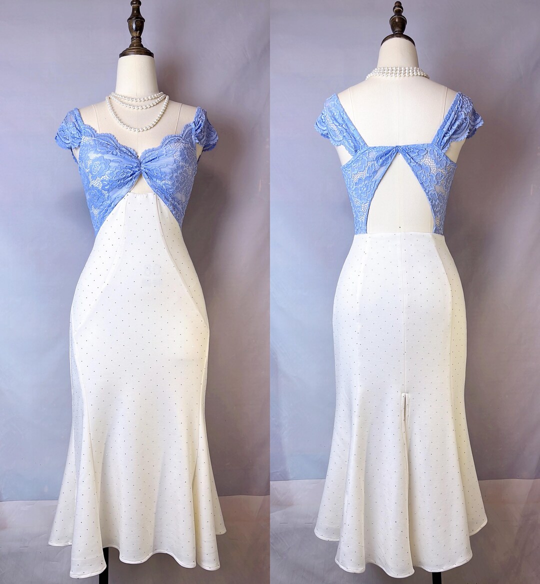 Midnight Raffles – Elegant French Vintage-inspired Tango Dress – Light ...