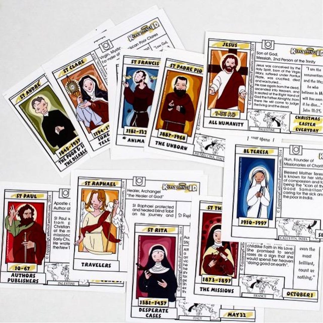 Saints ID Postcards Set - Etsy
