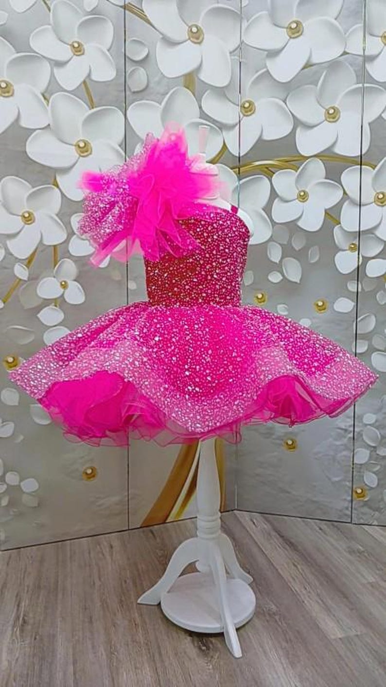 A Very Beautiful Short and Fluffy Dress Embroidered With Beads and ...