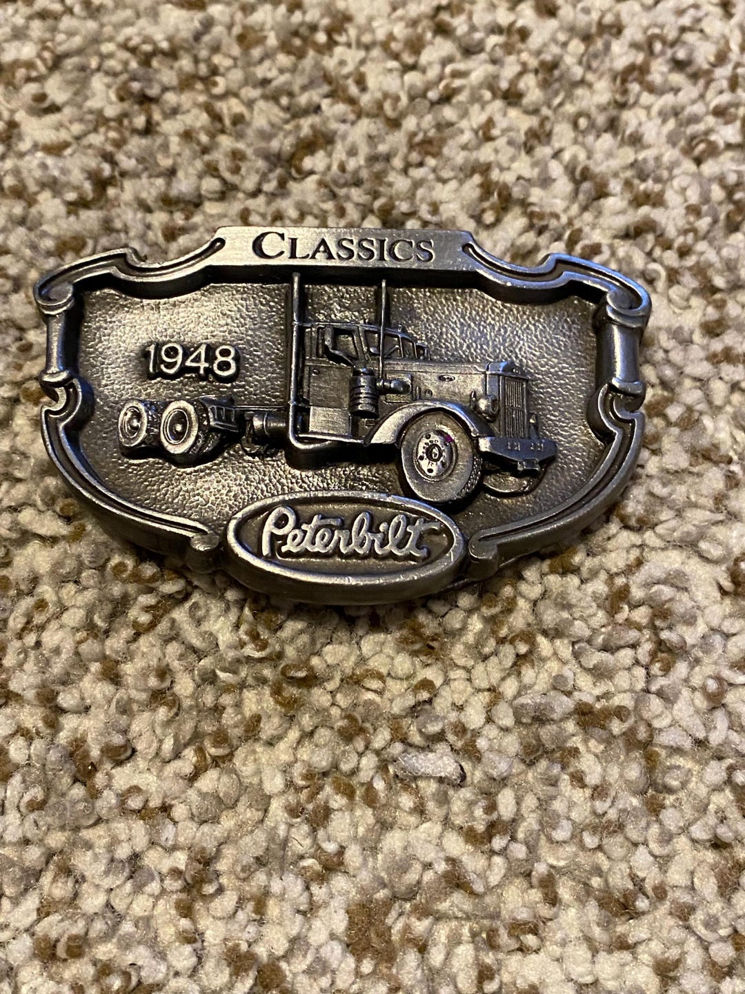 Vintage 1948 Classics Peterbilt Trucker Brass-plated Belt Buckle - Etsy