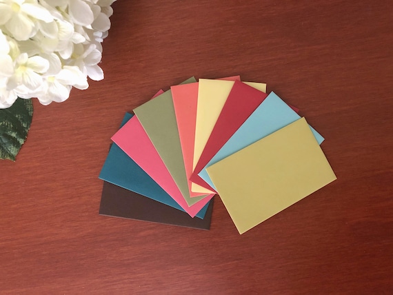 100 MINI ENVELOPES 9 Color Options 3.5 X 2.25 - Etsy