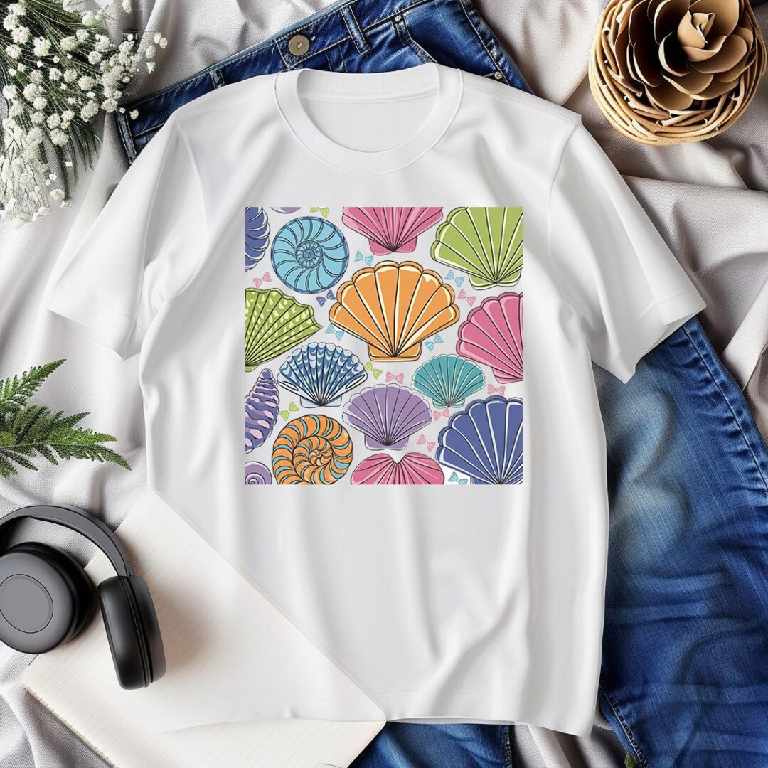 Sea Shell Tshirt Coquette Pearl Png,seashell T Shir,ocean Lover Shirts ...