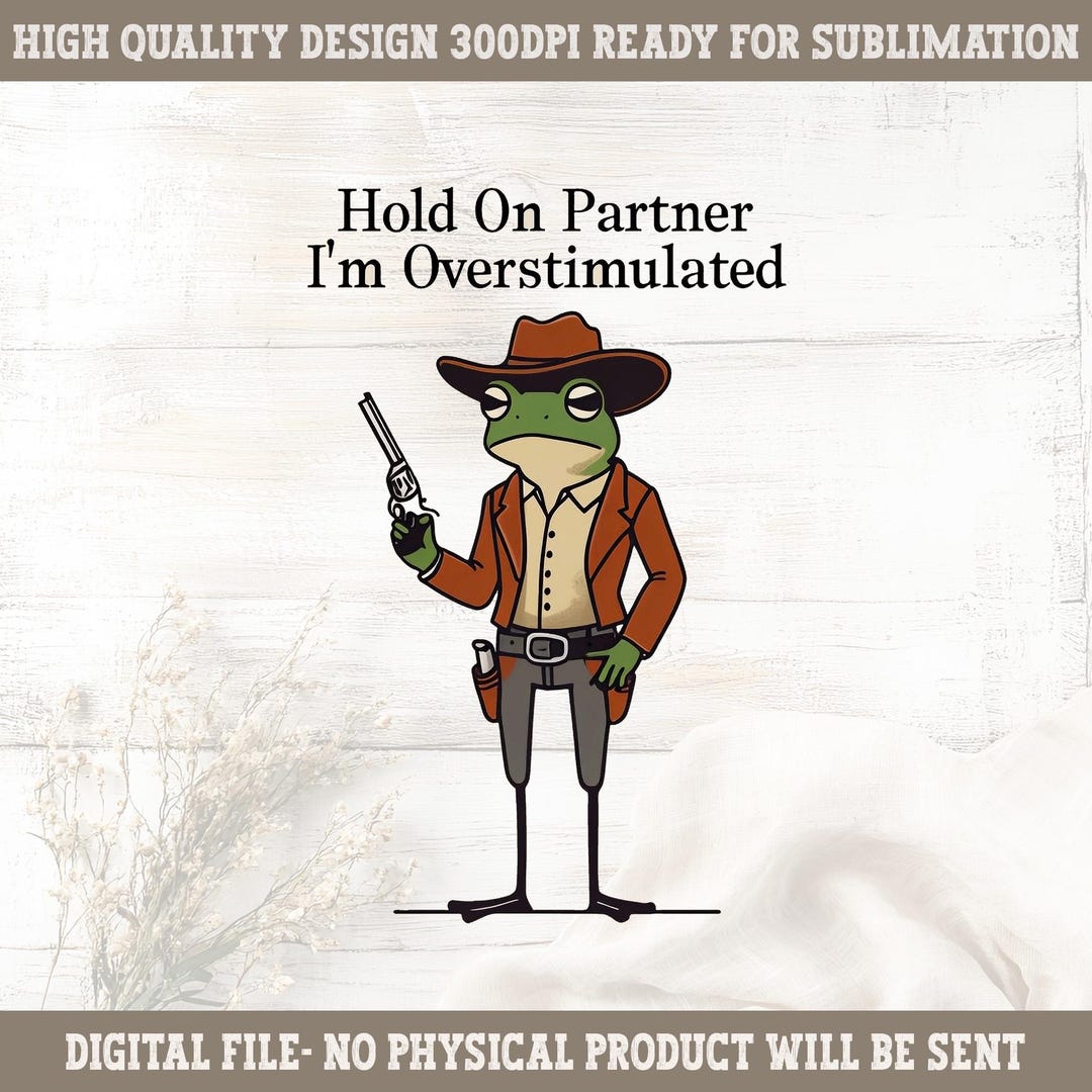 Trendy Png,cute Cowboy Frog Png,funny Frog Viral Png,cute Frog Cartoon ...