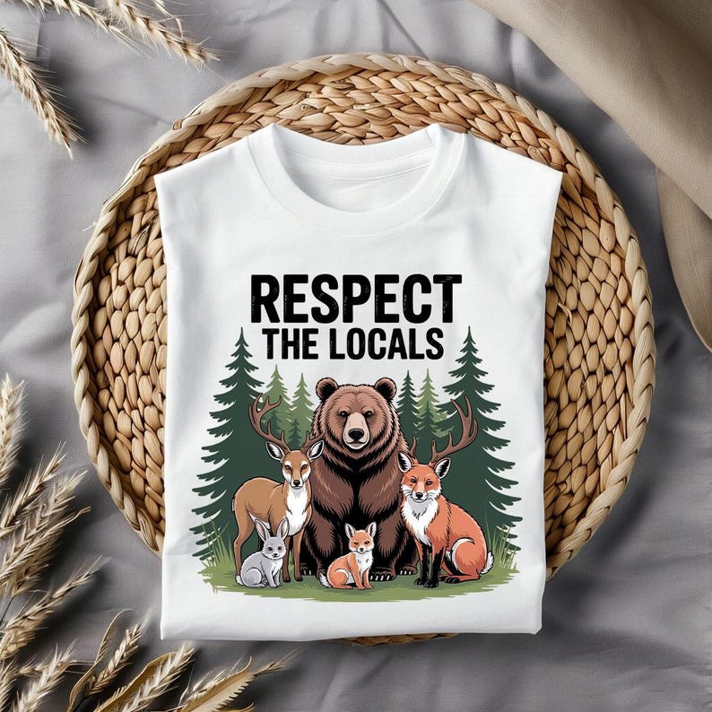 Respect the Locals PNG - Hiking T-shirt Graphic PNG, Retro Camping ...