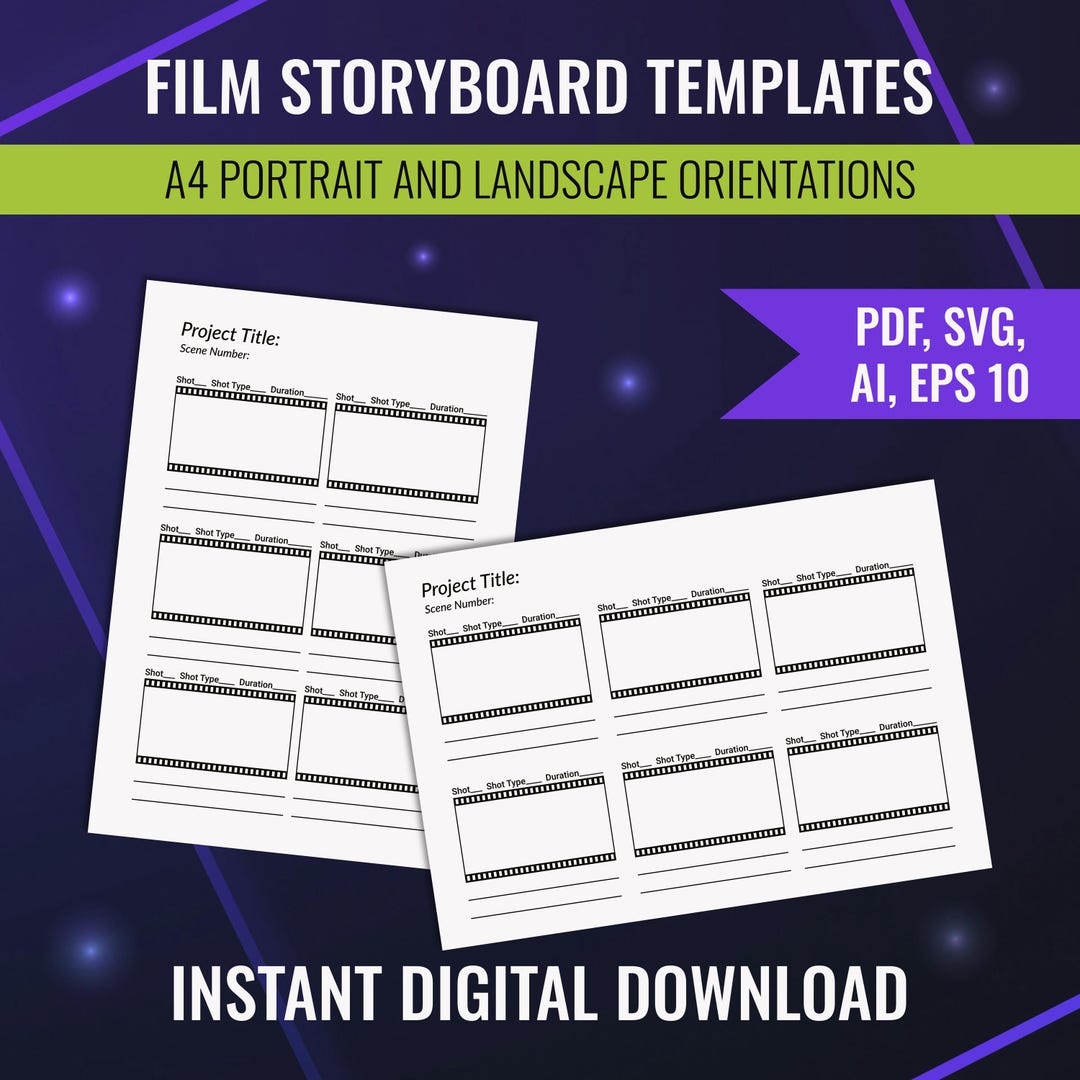 Storyboard Template PDF. Blank Storyboard Template. Blank Frames ...