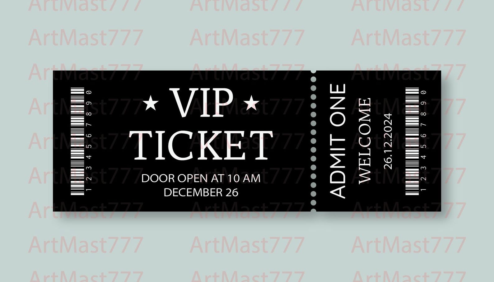 Editable Event Ticket. Printable VIP Ticket. Template Printable Ticket ...