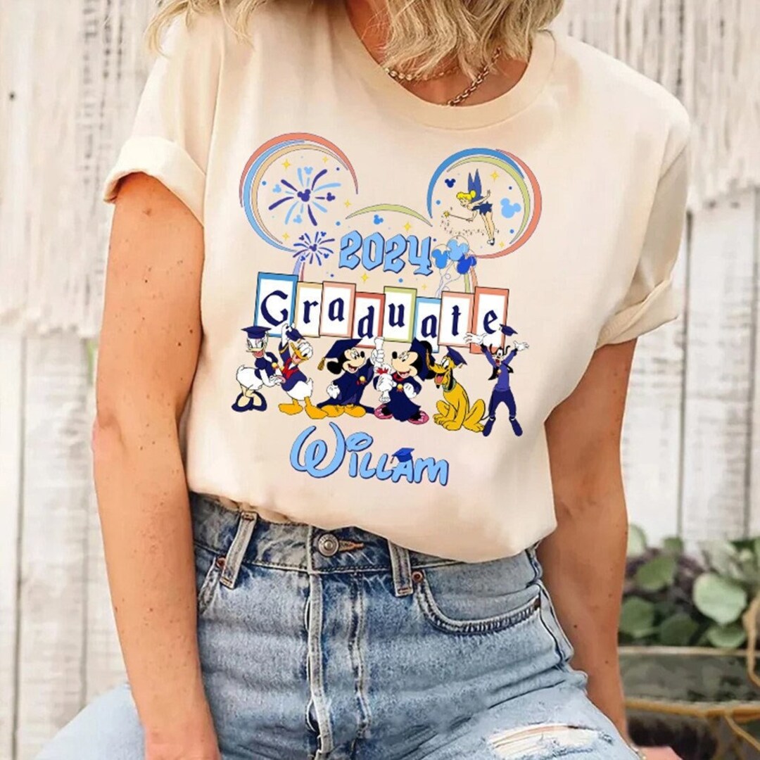 Custom Mickey and Friends Graduate Shirt, Disneyland Graduation 2024 ...