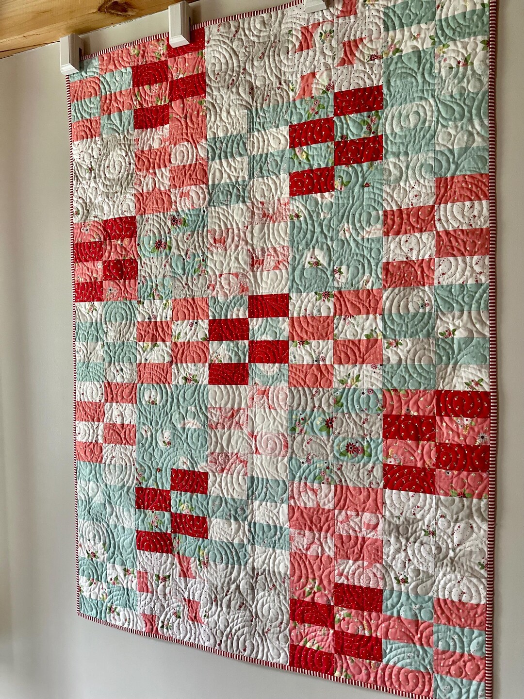 Handmade Quilt on SALE Vintage Keepsakes Patchwork Lap / Baby Quilt - Etsy