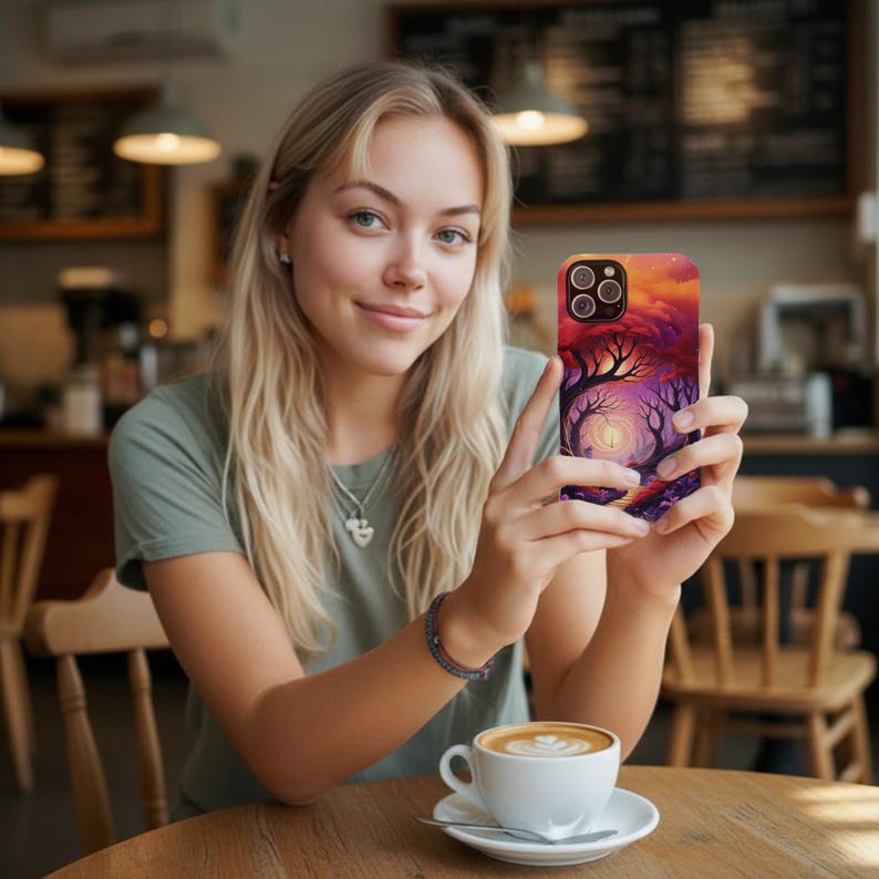 Glowing Forest Path Tough Cases | Mystical Golden Flame, Fantasy Nature ...