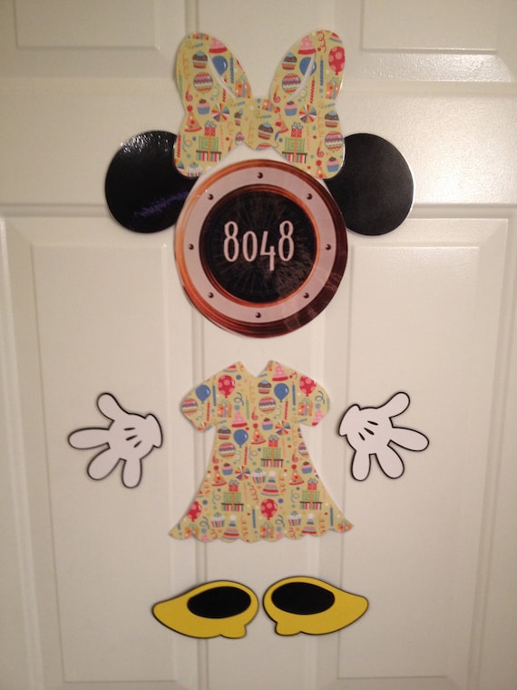 Minnie Mouse Birthday Girl Body Part Stateroom Door Magnets | Etsy
