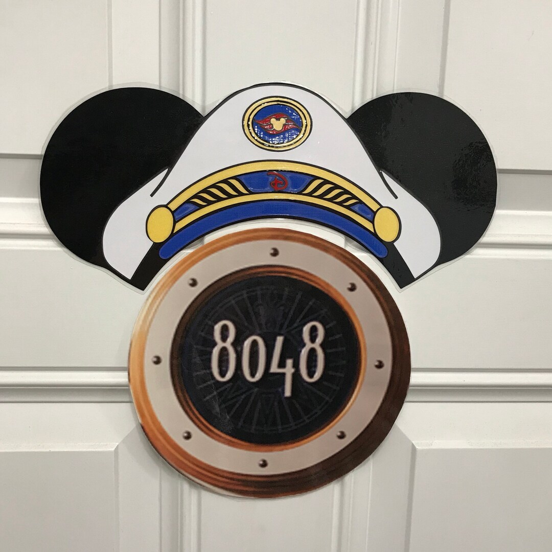 Captain Mickey Hat Disney Cruise Body Part Stateroom Door Magnets for ...