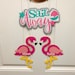 3 Piece Set Sail Away Sign and Personalized Flamingo Magnets for Your ...