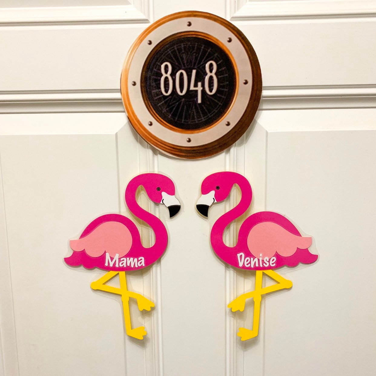 3 Piece Set Sail Away Sign and Personalized Flamingo Magnets - Etsy
