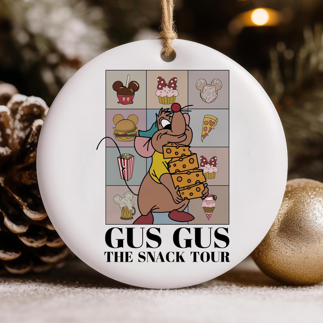 Funny Gus Gus the Snack Tour Ornament, Cinderella Gus Gus Ornament ...