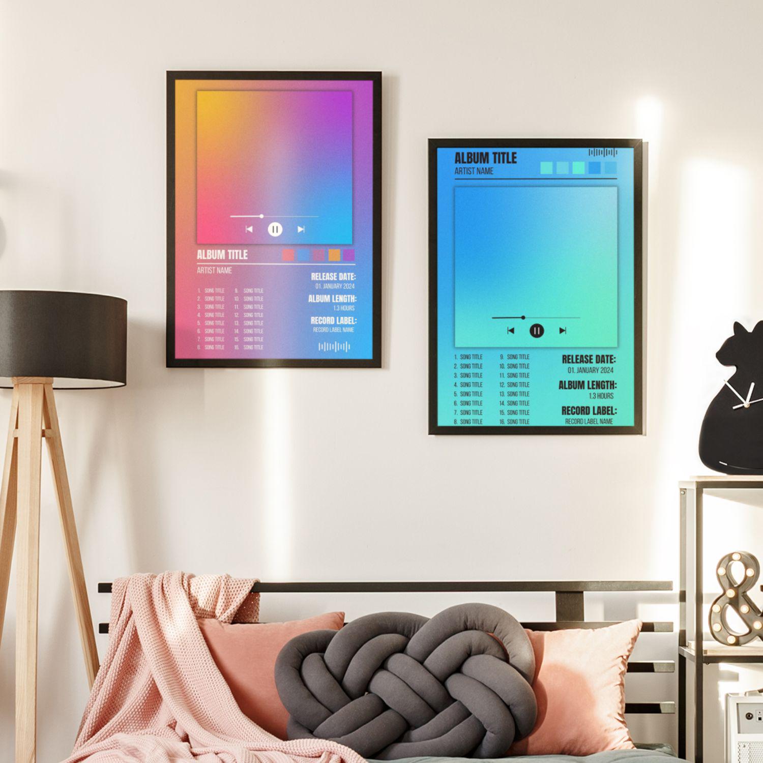 Personalized Album Cover Poster Template | Editable Digital Music Art ...