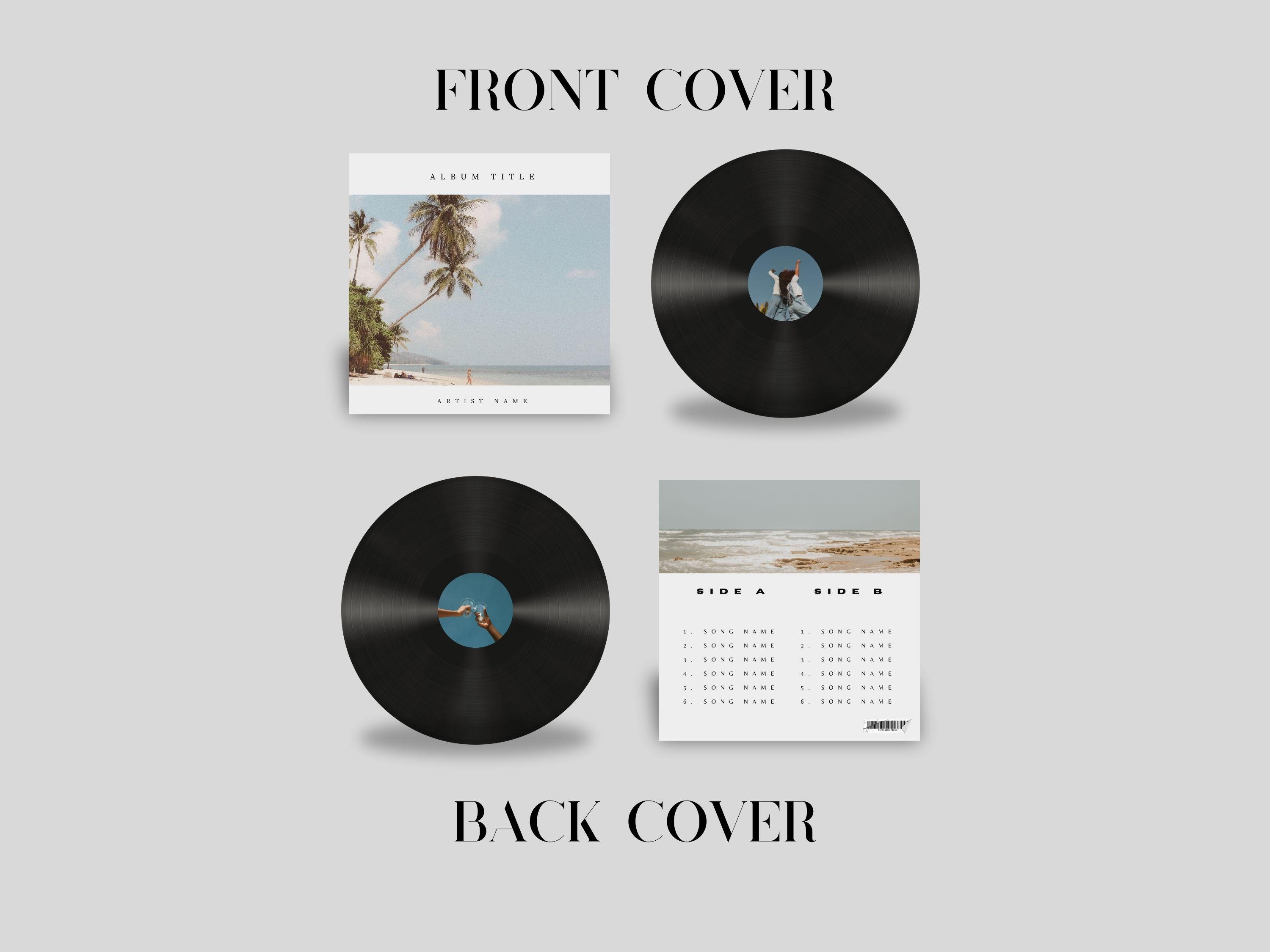 Vintage Vinyl Record Cover Template | Customizable 12-inch Vinyl Album ...