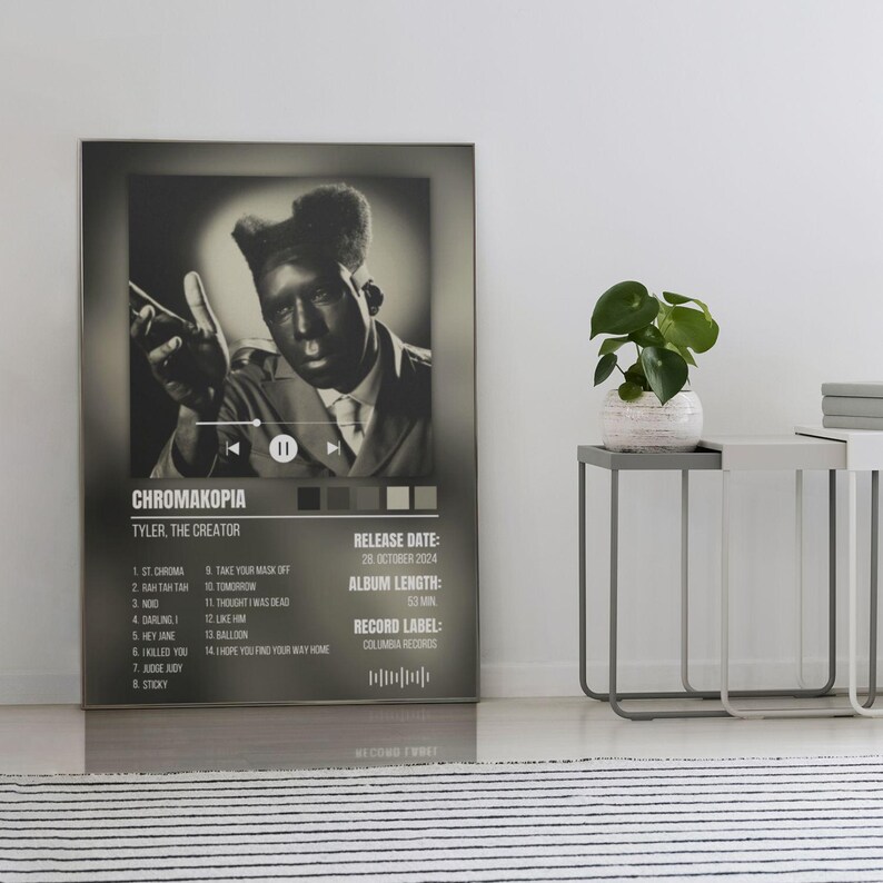 Personalized Album Cover Poster Template Editable Digital Music Art in ...