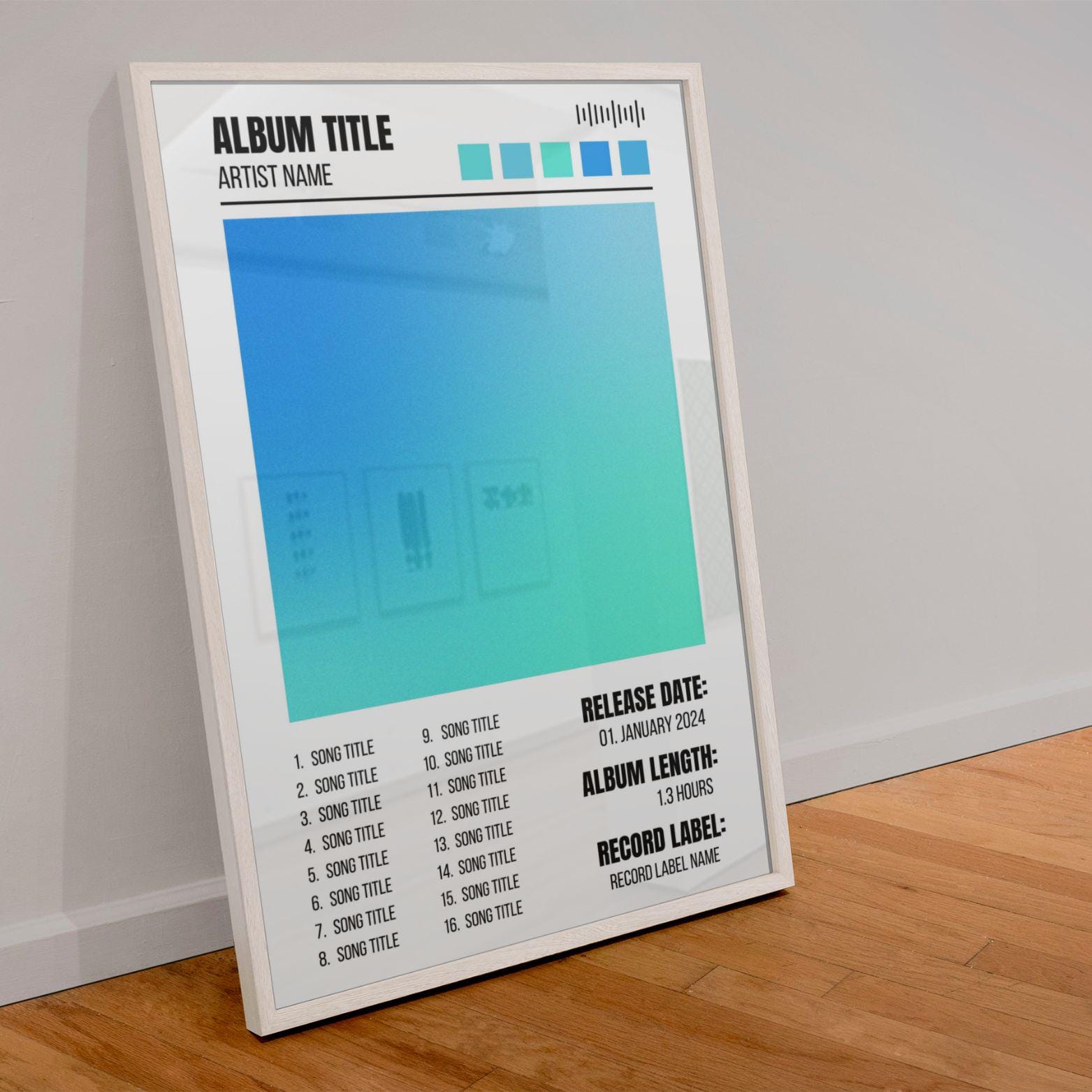 Customizable Album Cover Poster Template | Editable Digital Music Poster in Canva | Personalized ...