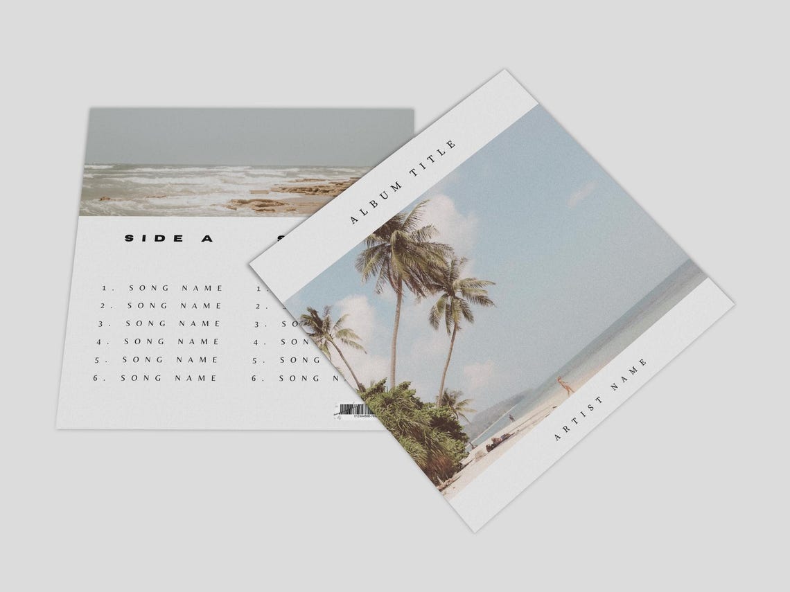 Vintage Vinyl Record Cover Template | Customizable 12-inch Vinyl Album ...