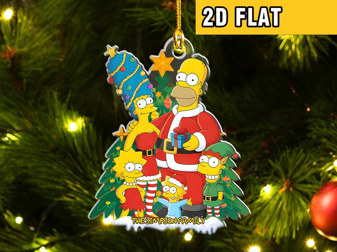Personalized Simpsons Family Christmas Ornament, Santa Homer Family ...