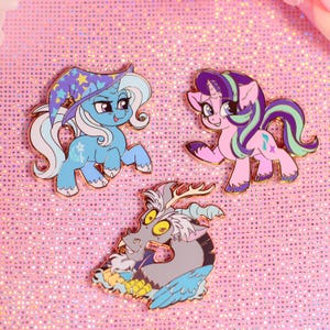 MLP Pins, 2" My Little Pony Enamel Pin, Trixie Lulamoon Pin, Starlight ...