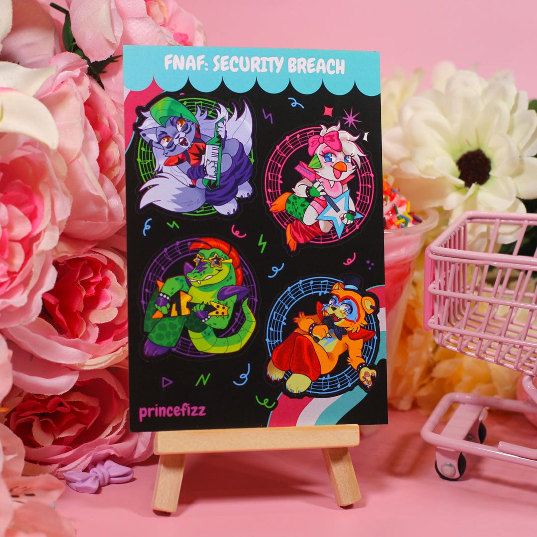 FNAF:SB Sticker Sheet - Etsy