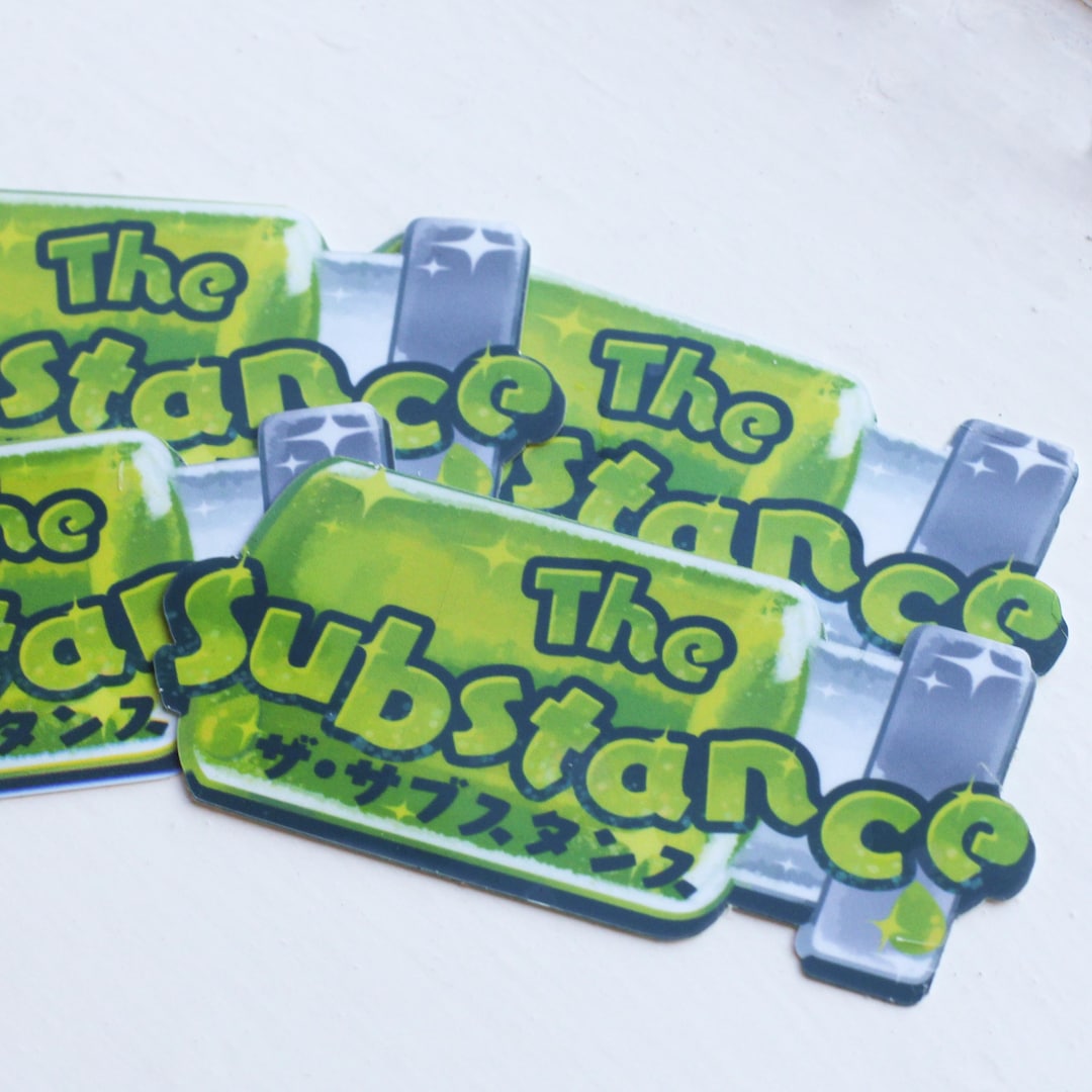 Cute Logo the Substance Sticker, Movie Sticker, Margaret Qualley Sue ...