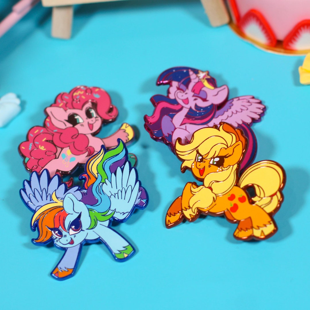 MLP Mane 6 Enamel Pins - Etsy UK