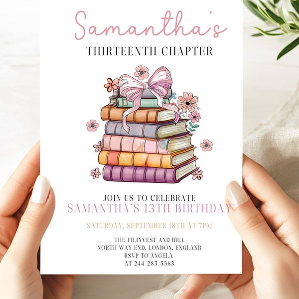 Book Invitation - Etsy