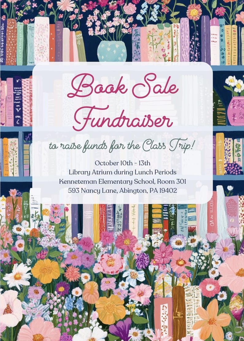 EDITABLE Book Fair Flyer Template, School Event, Book Fair ...