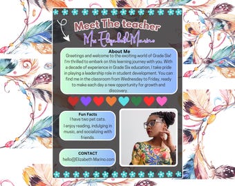 Meet the Teacher Editable Template Teacher Kindergarten Letter Template ...