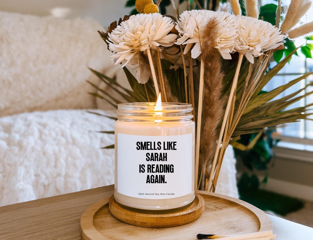Personalized Reader Gift Funny Candle Birthday Gifts for Her Book Lover ...