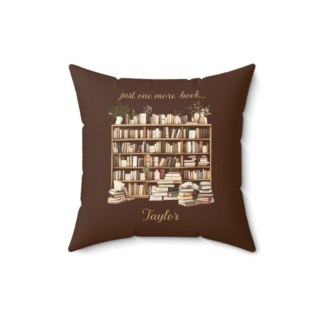 Personalized Bookshelf Pillow, Library Pillow With Custom Name for ...
