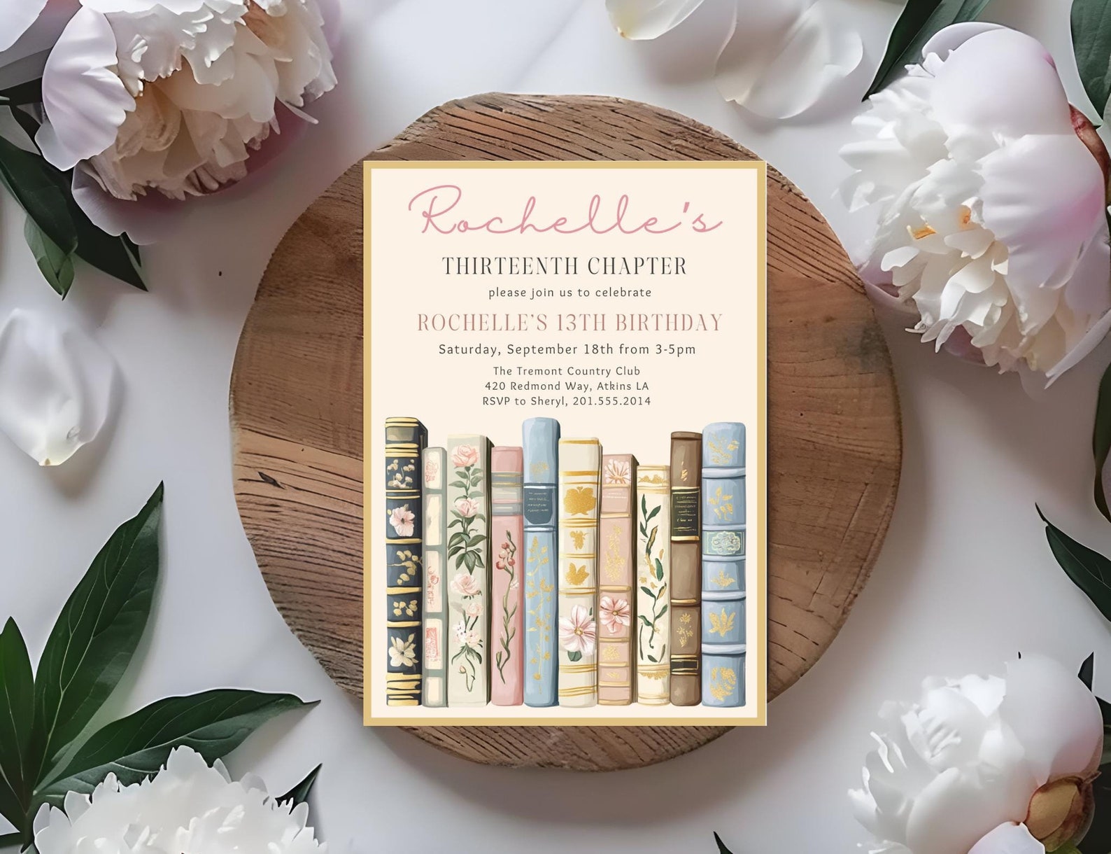 Book Birthday Invitation Template Link Literature Party Book Club ...