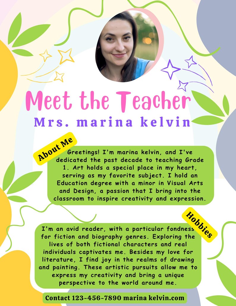 Meet the Teacher Template Meet Theteacher Kindergarten Letter Meet the ...