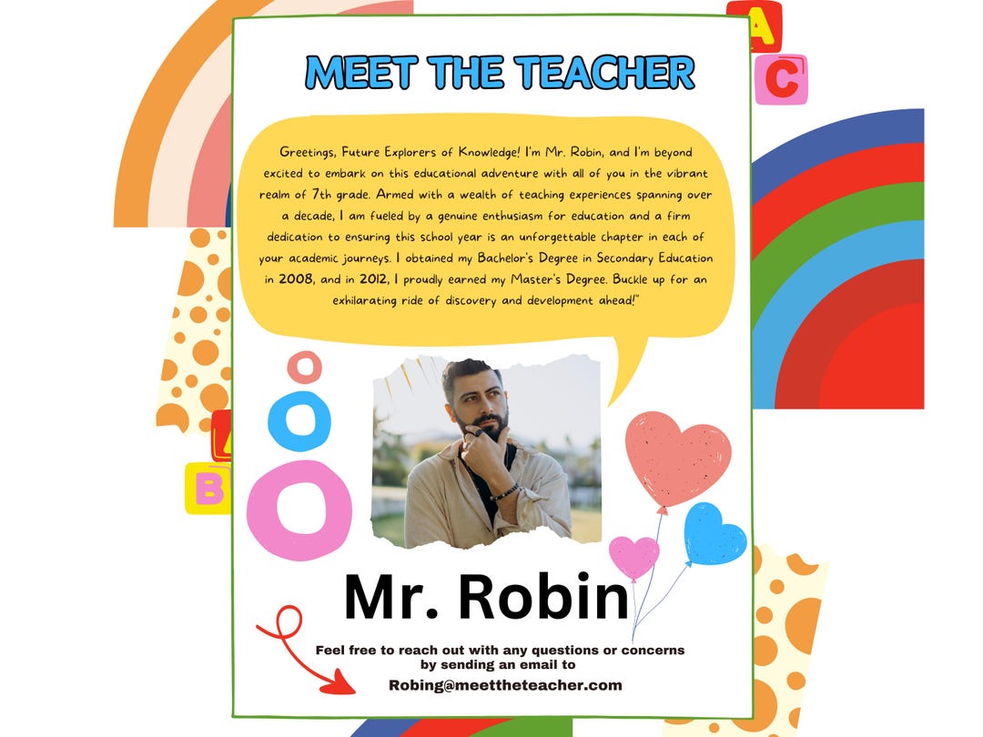 Meet the Teacher Template Meet Theteacher Kindergarten Letter Meet the ...