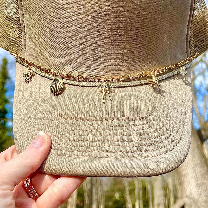 Gold Shell Hat Chain - Etsy