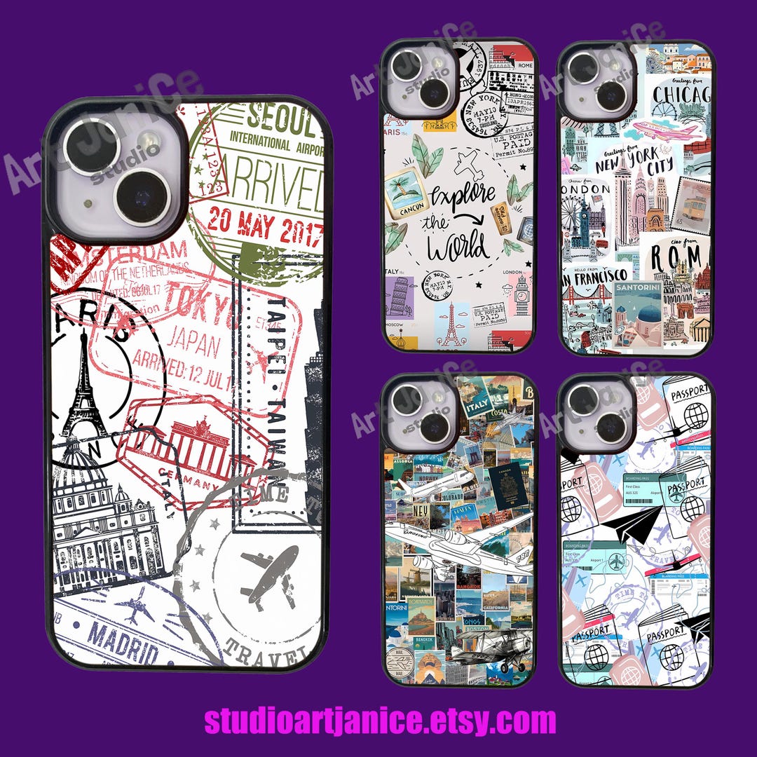 Travel Around the World Phone Case for iPhone 16 15 14 13 12 11 / Case ...
