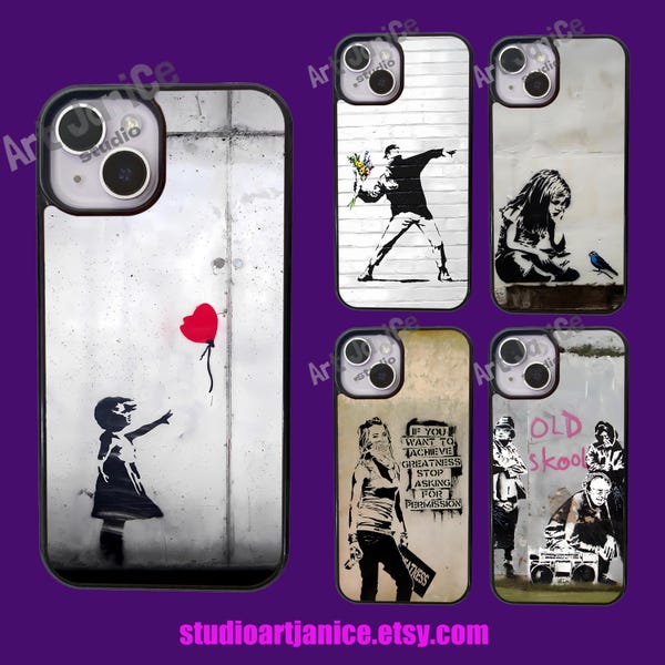Banksy iPhone Case - Etsy