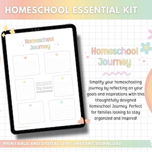 Printable Homeschool Journey Reflection Template, Digital Planner for ...
