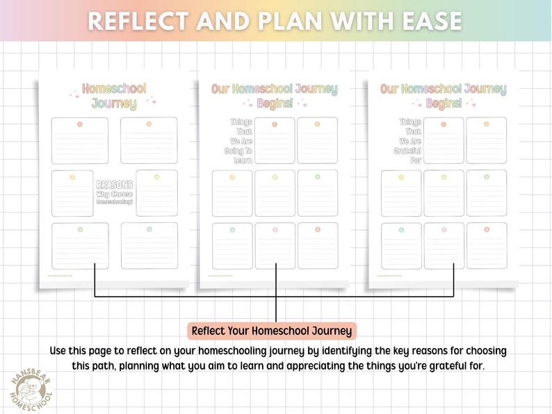 Printable Homeschool Journey Reflection Template, Digital Planner for ...