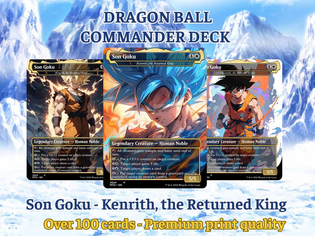 Dragon Ball Commander Deck Son Goku Kenrith, the Returned King Custom ...