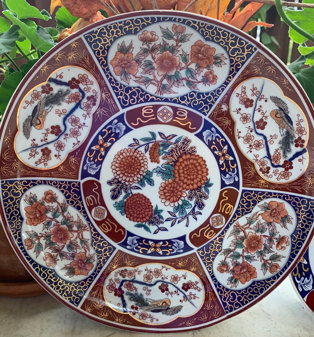 Imari Style, Mid-century, Replica, Set of 7 Includes 1 Japanese Cake ...