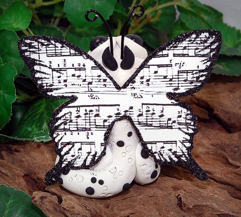 Ooak Polymer Clay Love of Music Single Note Butterfly Dragon - Etsy