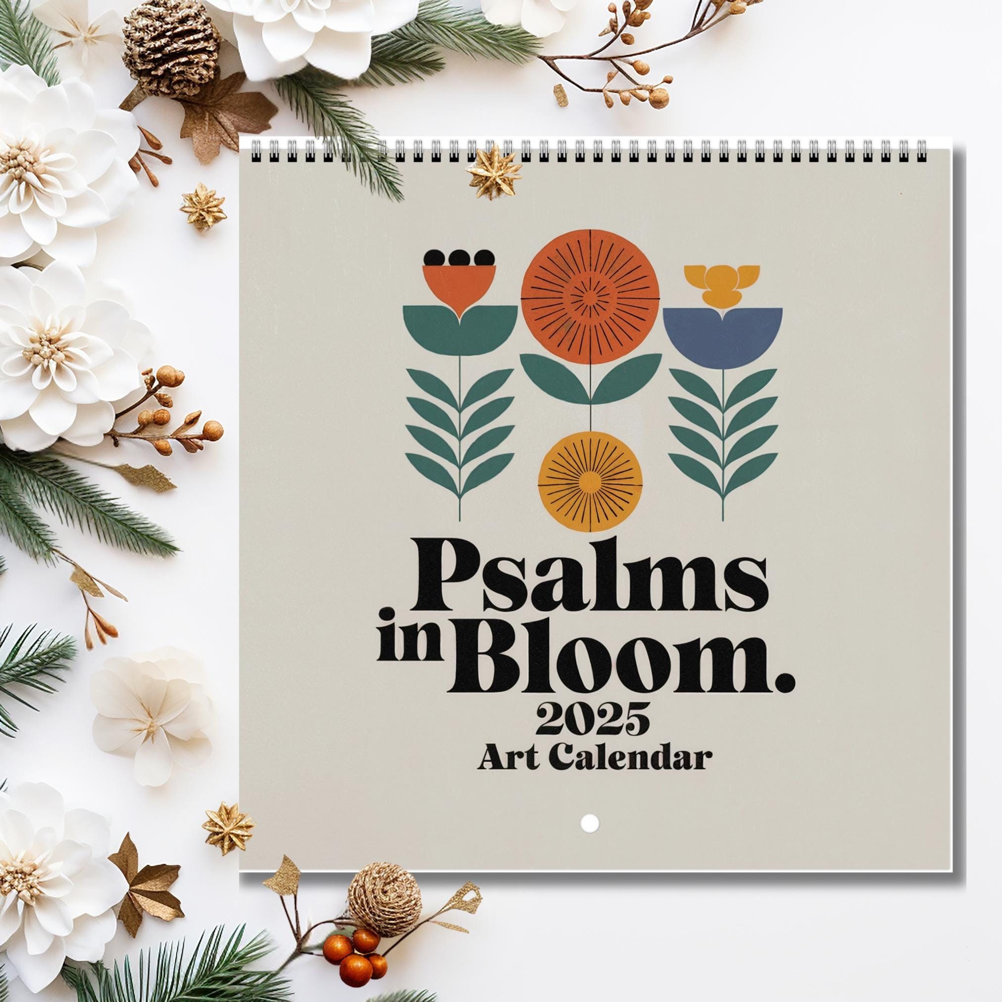 2025 Bible Art Calendar 2025 Scripture Calendar Minimal Mid-century ...