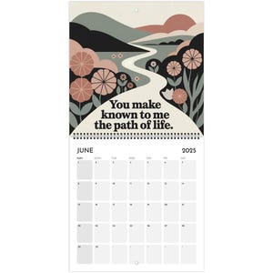 2025 Bible Art Calendar | 2025 Scripture Calendar | Minimal Mid-century ...